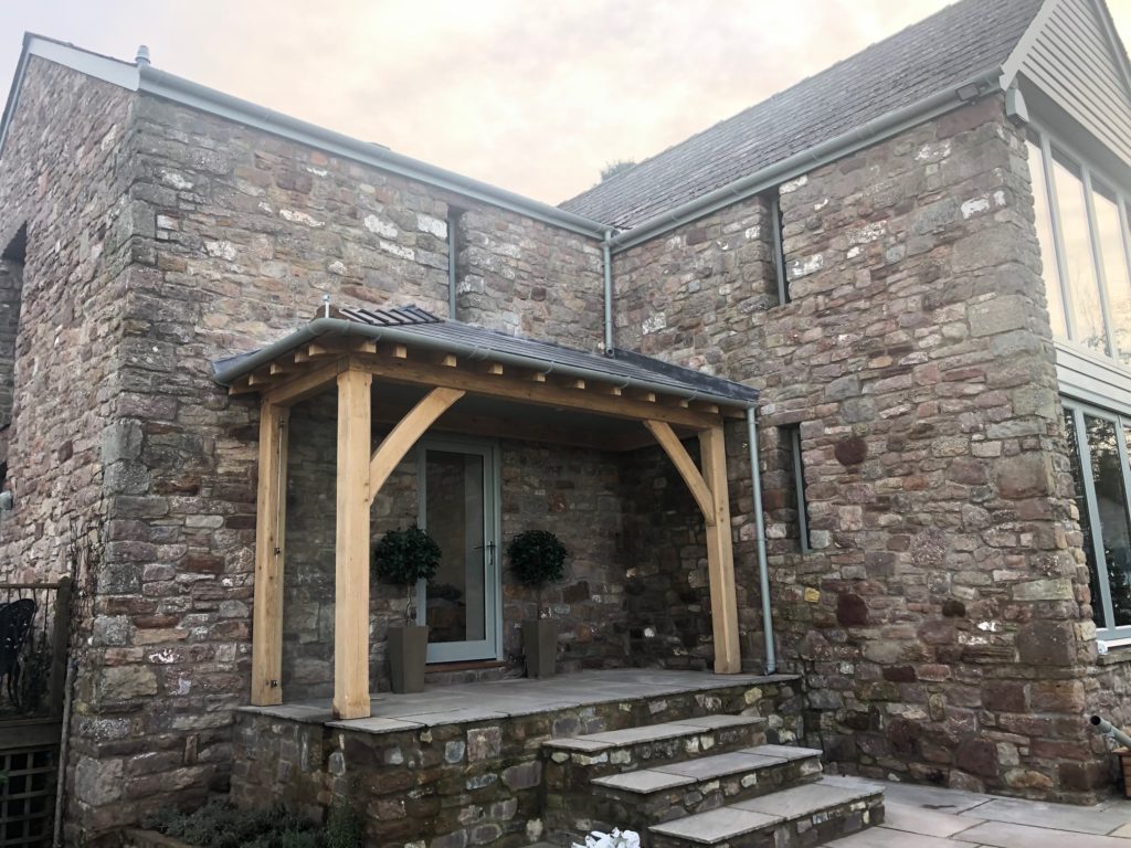 Oak Lean Too porch Monmouthshire – Wye Oak